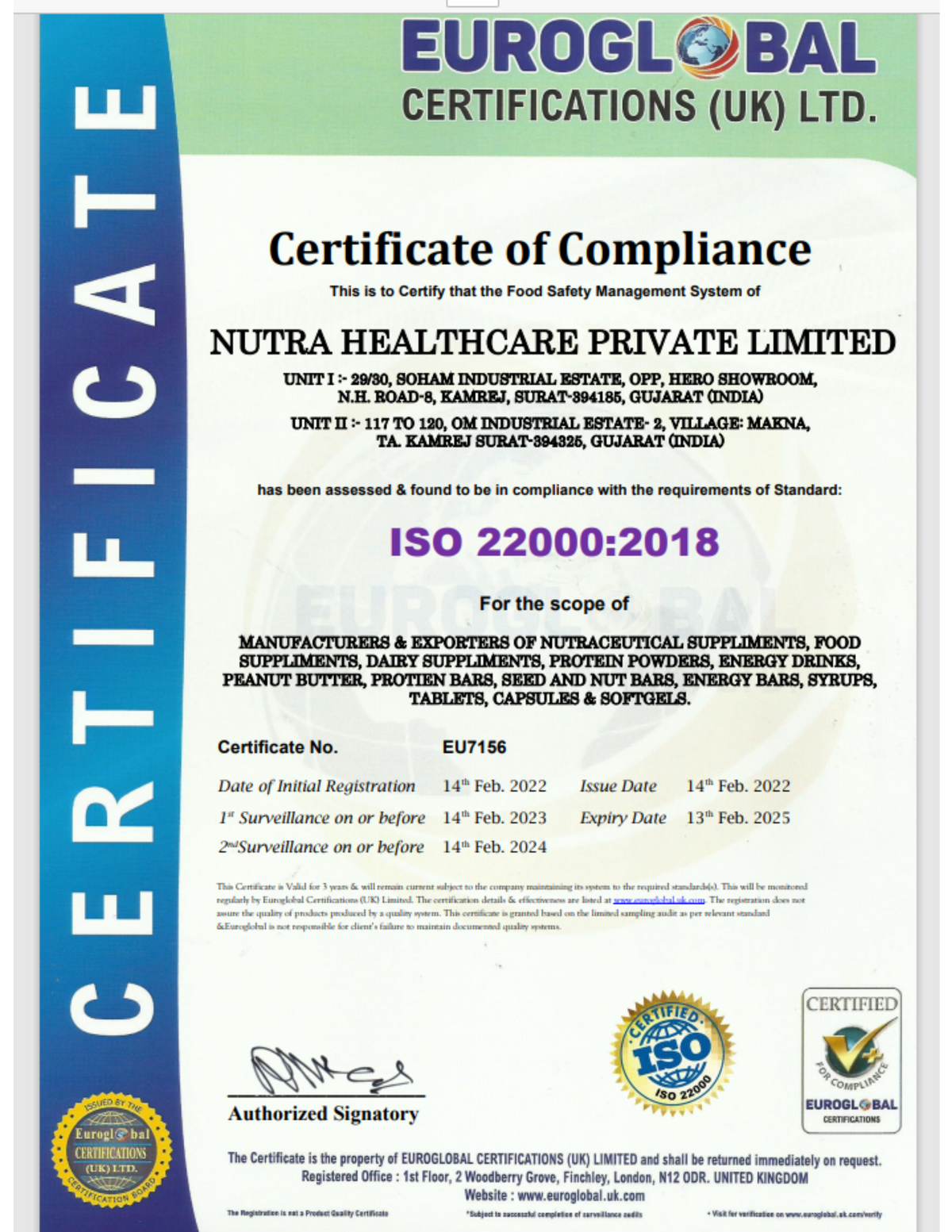 Certified Supplements for Healthy Ageing