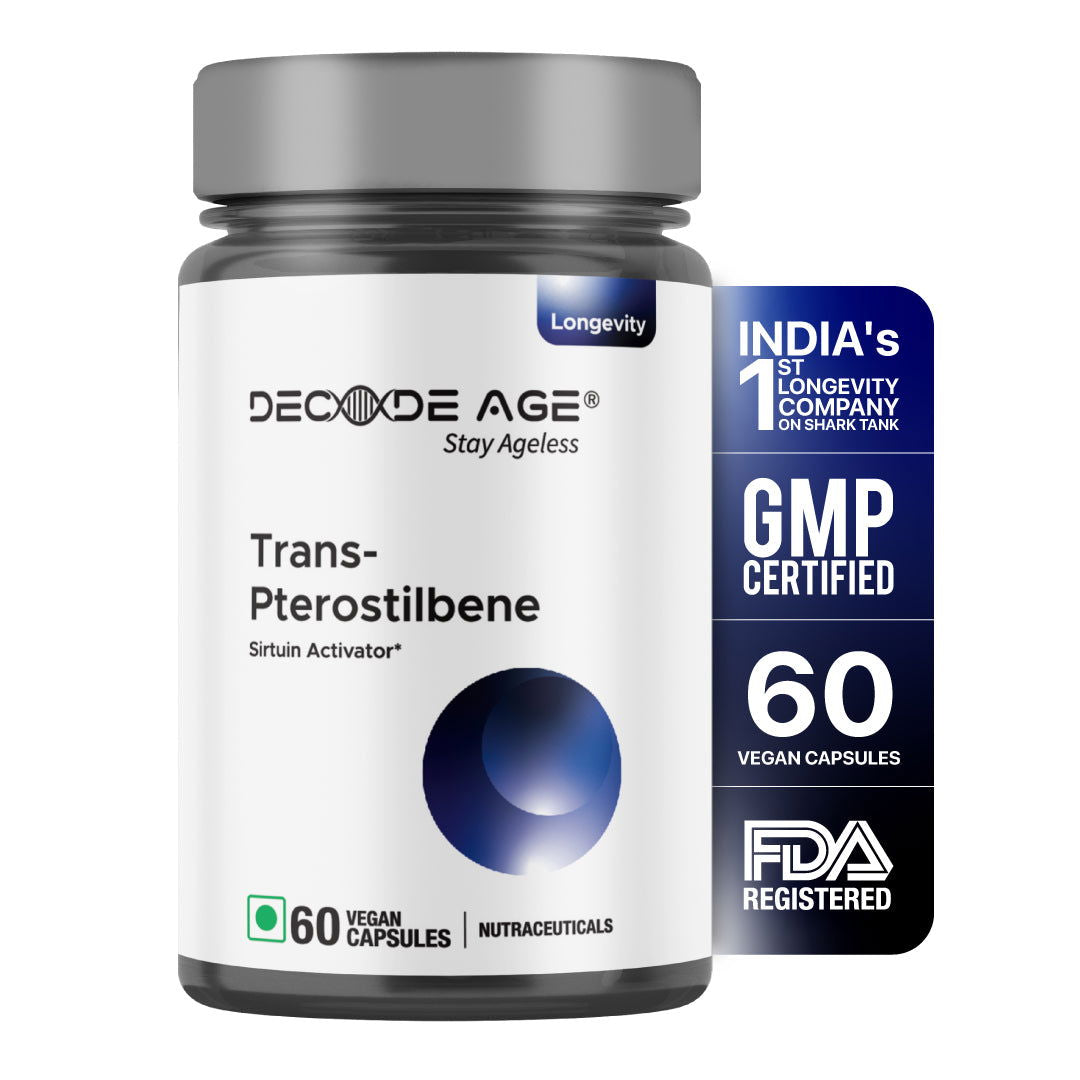 Trans Pterostilbene 100mg | Potent Antioxidant | Decode Age